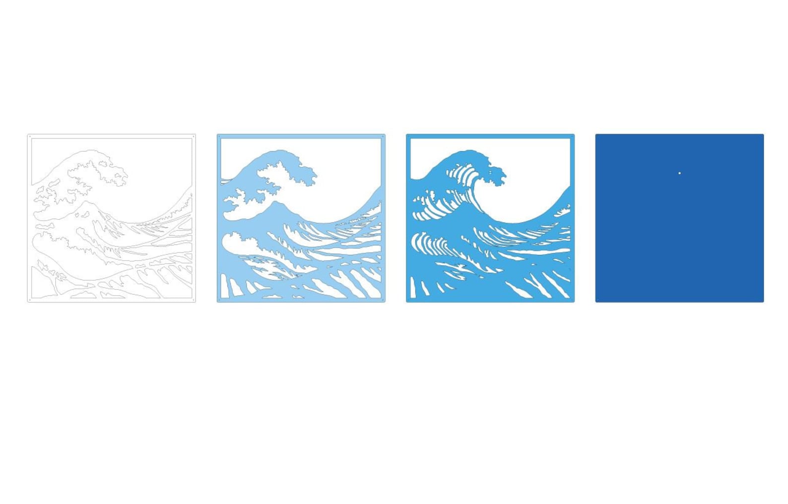 Digital Files-great Wave-cricut SVG-CNC Laser Cut - Etsy