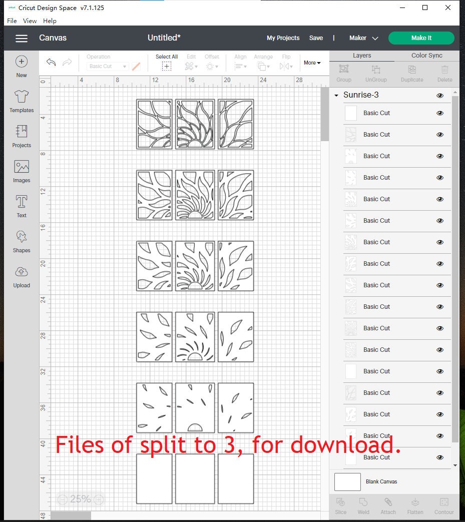 Digital Files-sunrise-cricut SVG-CNC Laser Cut Multilayer 3D | Etsy