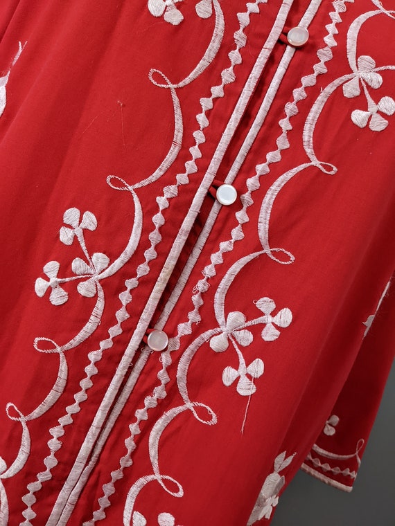 Island Inspired Philippines Red and Cream Floral Caro… - Gem