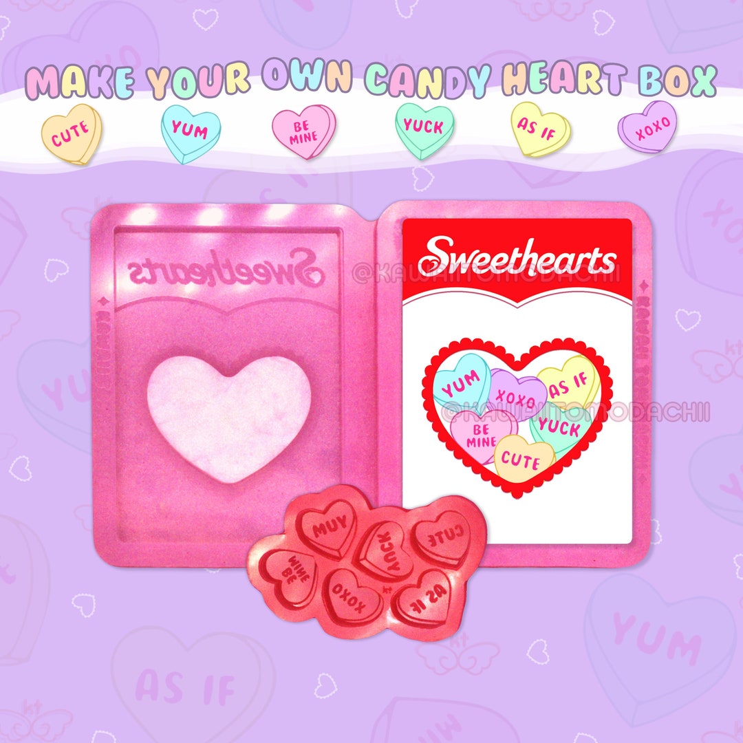 Candy Heart Box Shaker Mold - Make Your Own Realistic Candy Heart Box ...
