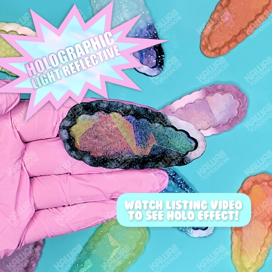 HOLOGRAPHIC Barrette Mold - Single Hair Clip Mold for Resin Crafts ...