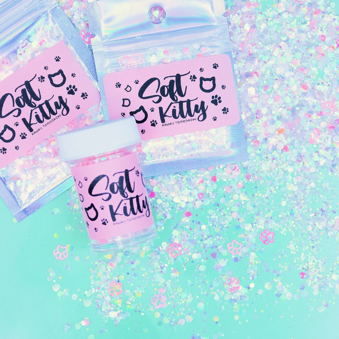 SOFT KITTY - Soft Pink & Iridescent Chunky Glitter Mix With Shiny Pink ...