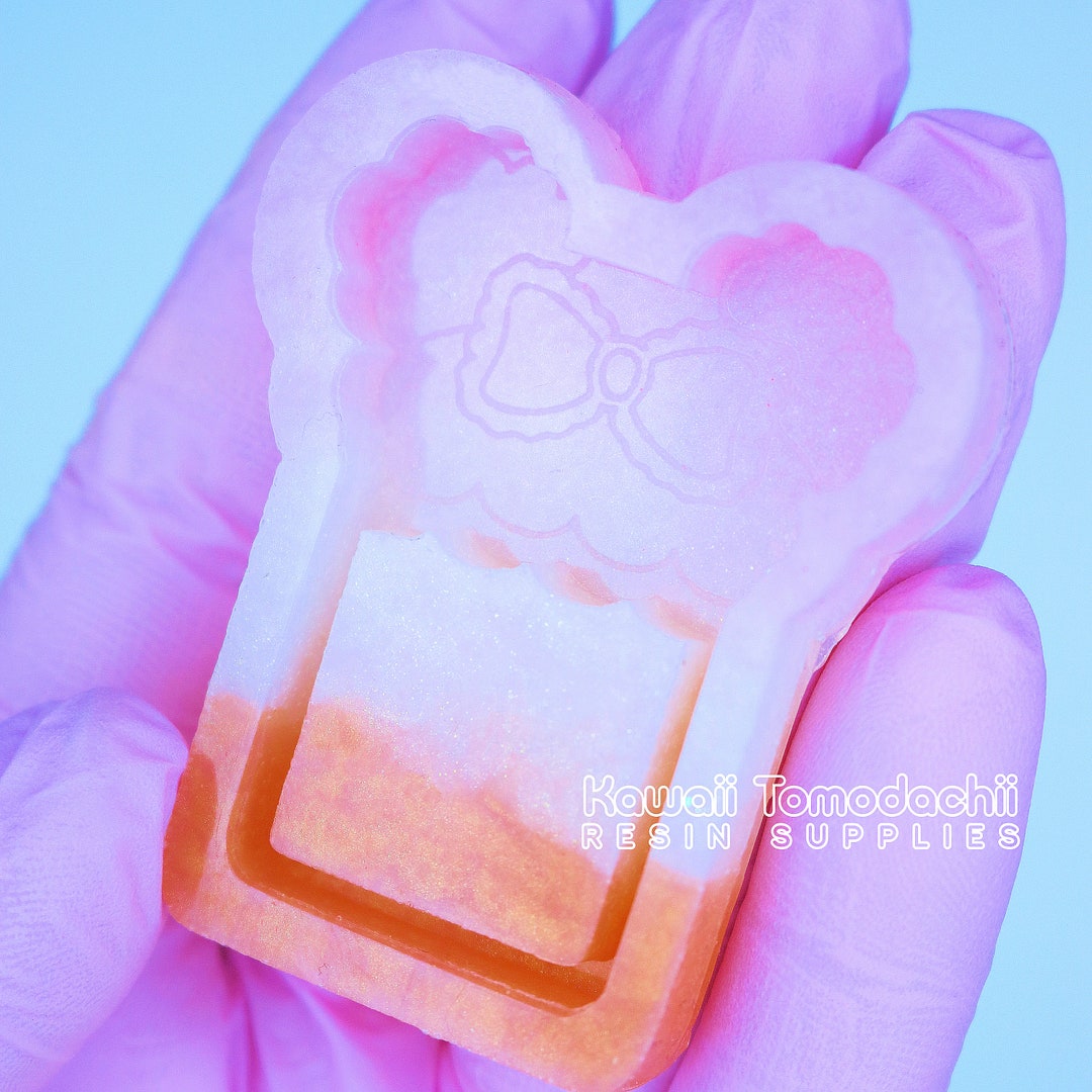 Kawaii Bear Jar Shaker Silicone Mold for Epoxy Resin Casting Poofy Bear ...