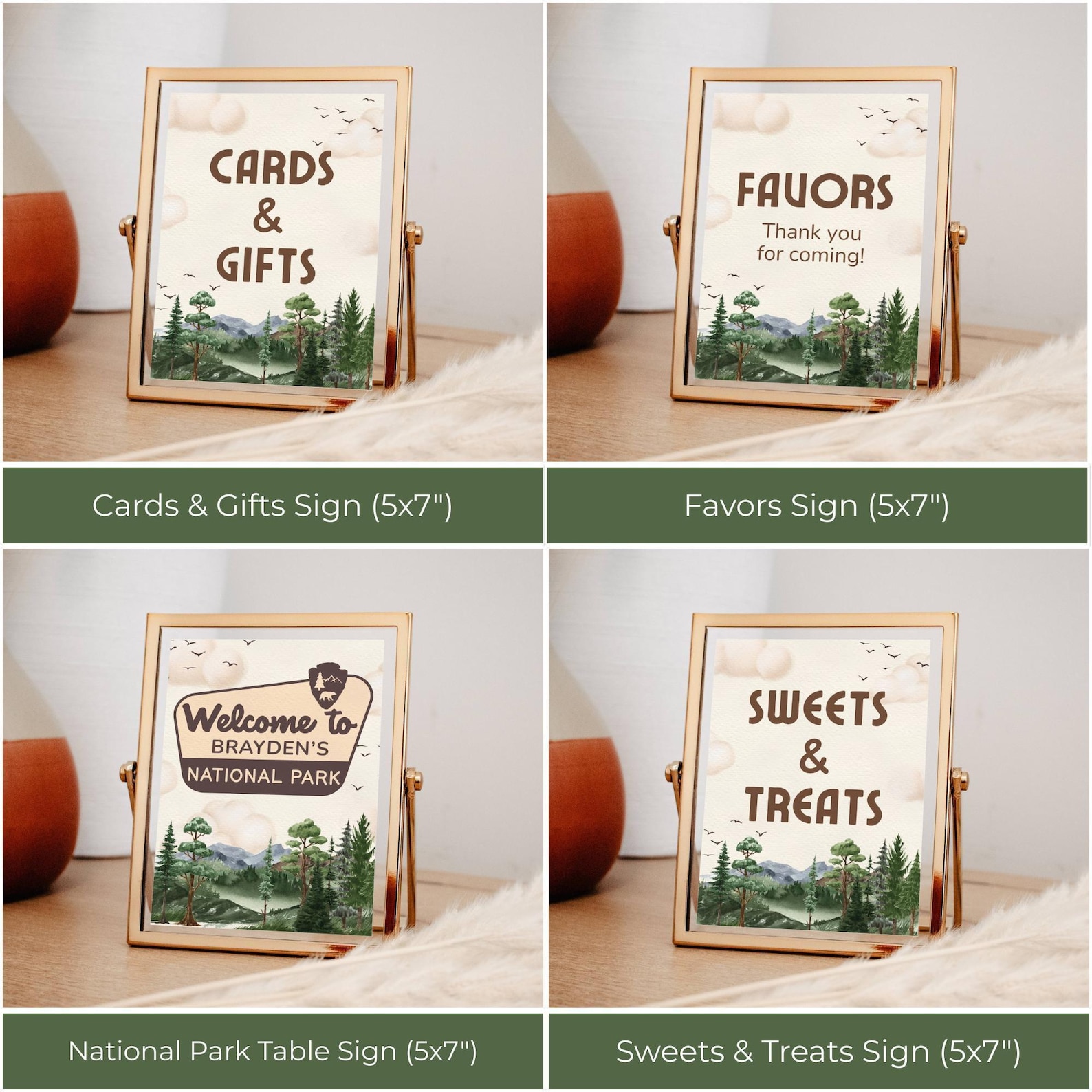 National Park Birthday Party Bundle, Mountain Wilderness Invitation ...