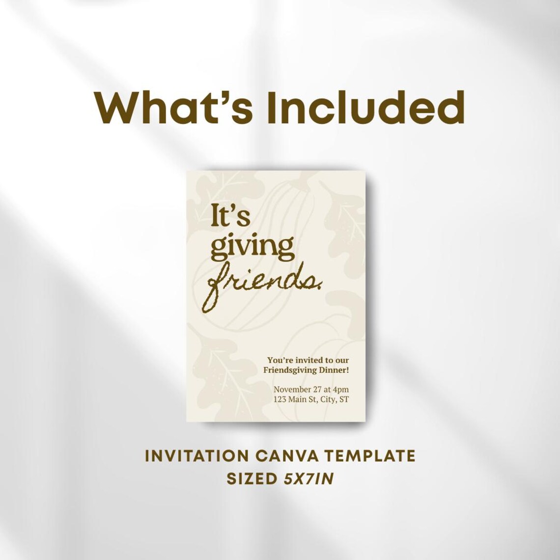Funny Friendsgiving Invitation: It's Giving Friends Invite Canva ...