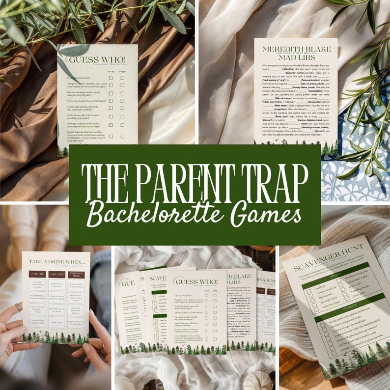 Parent Trap Bachelorette Party Game Bundle: Drinking Game, Scavenger ...