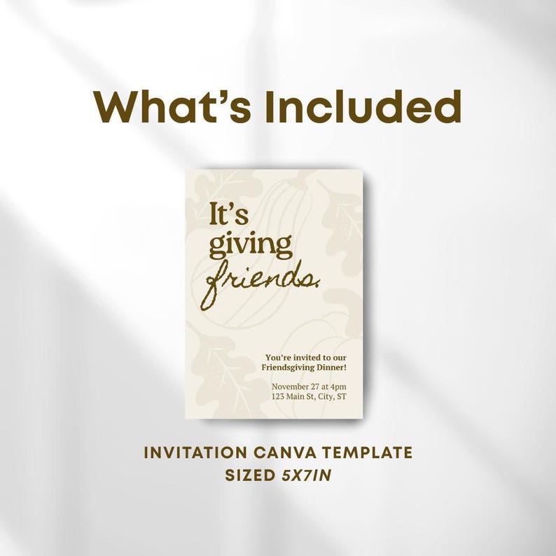 Funny Friendsgiving Invitation: It's Giving Friends Invite Canva ...