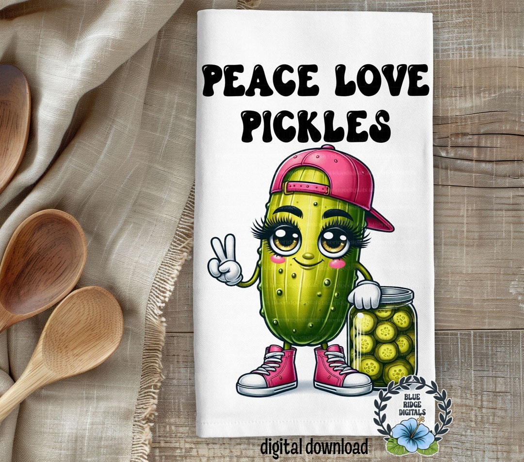 Funny Pickle Png Sublimation Clipart Peace Love Pickles Digital File ...