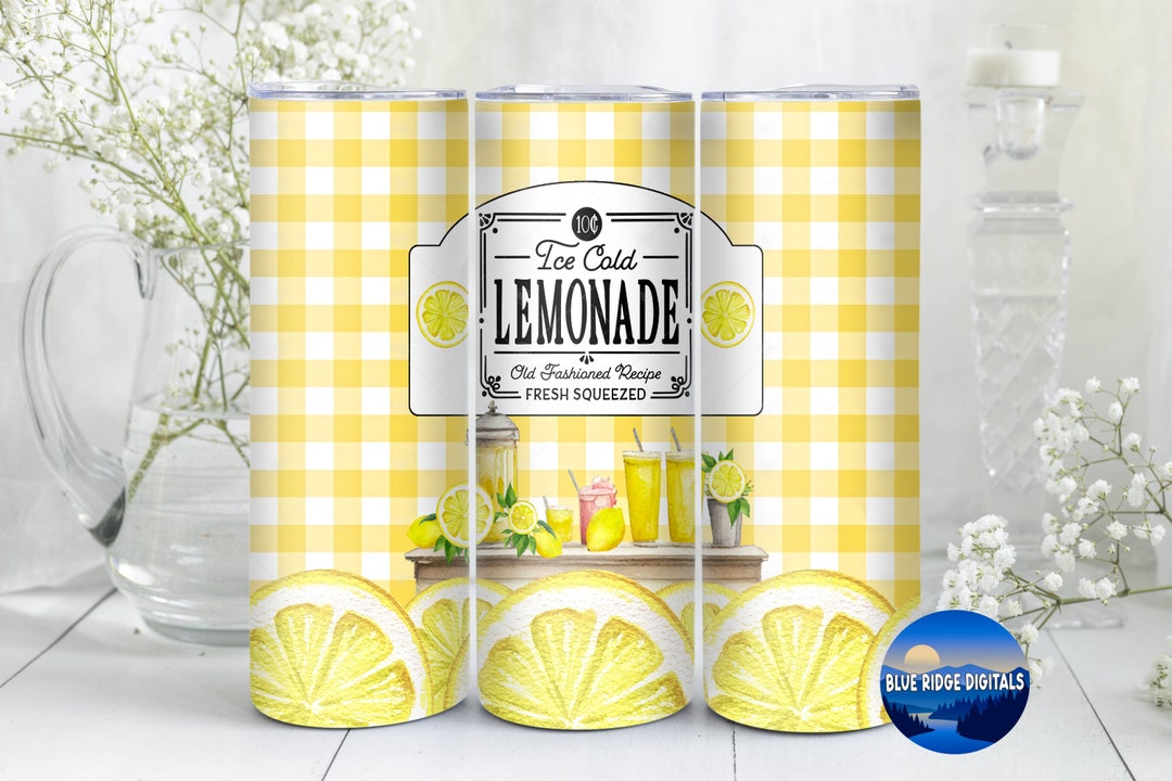 Lemonade Tumbler Wrap Sublimation Designs Fresh Homemade - Etsy