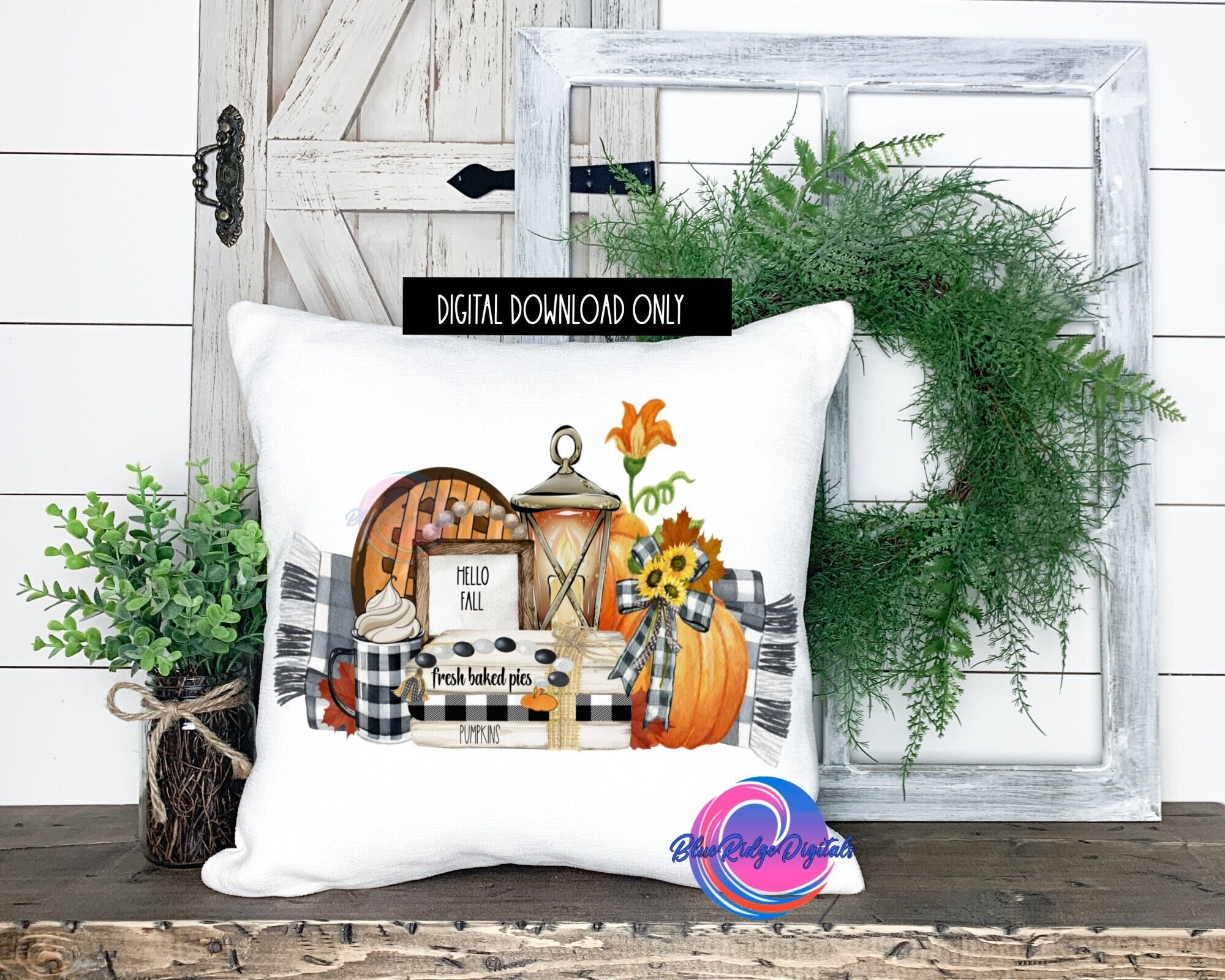 Farmhouse Fall Sublimation Design Fall Thanksgiving Home Decor - Etsy