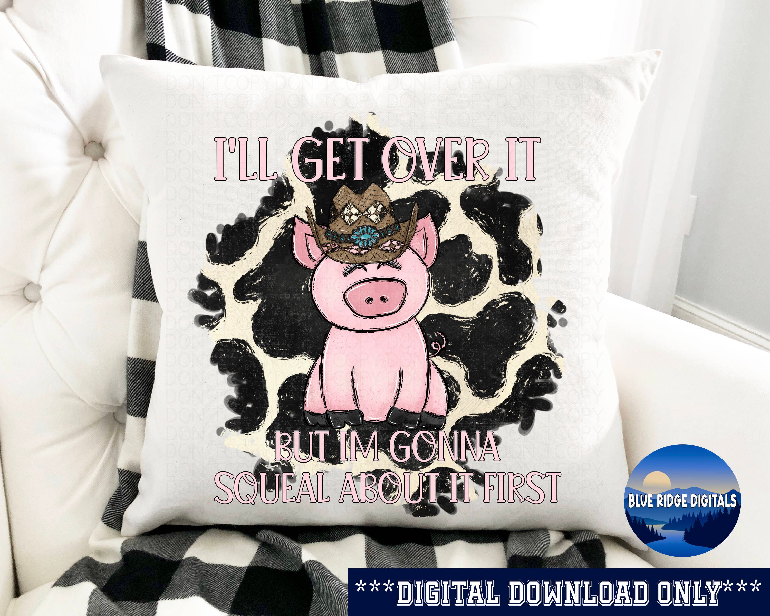 Ill Get Over It Pig Sublimation Design Dramatic Pig Png - Etsy UK