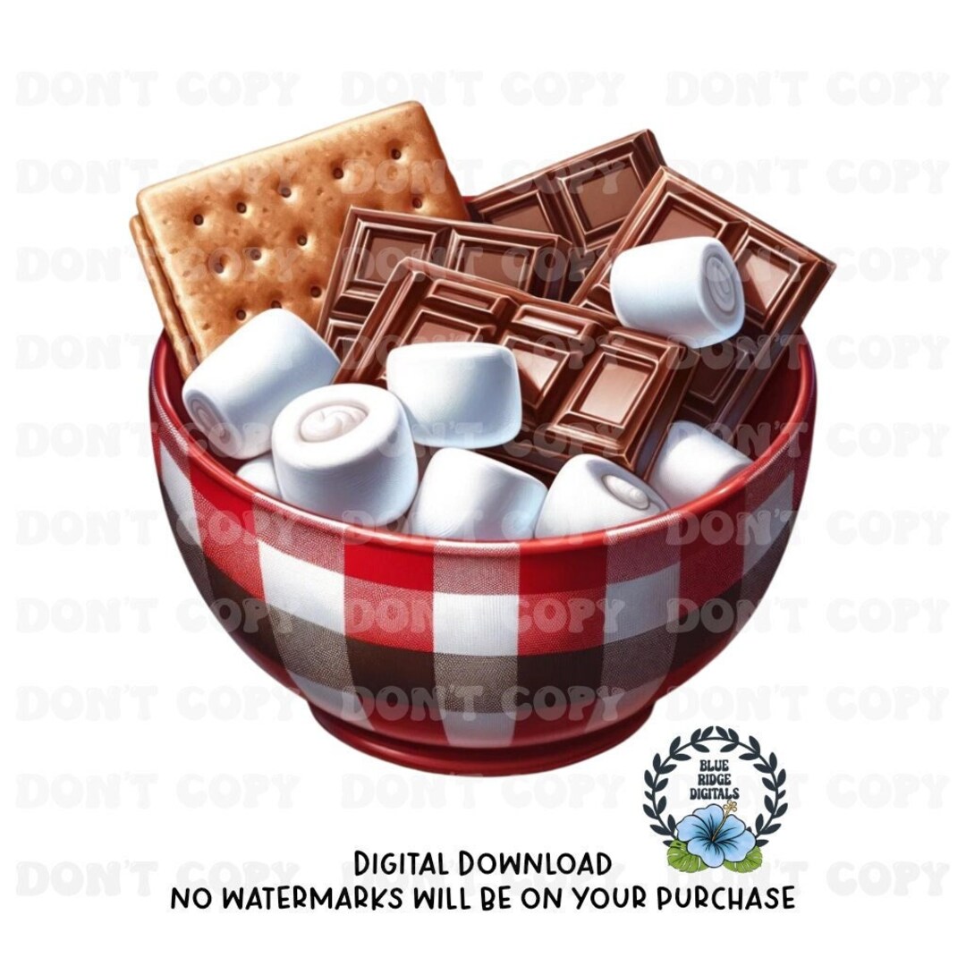 S'mores Clipart, Camping S'mores, Coffee Bar Towel, S'mores Sign, PNG ...