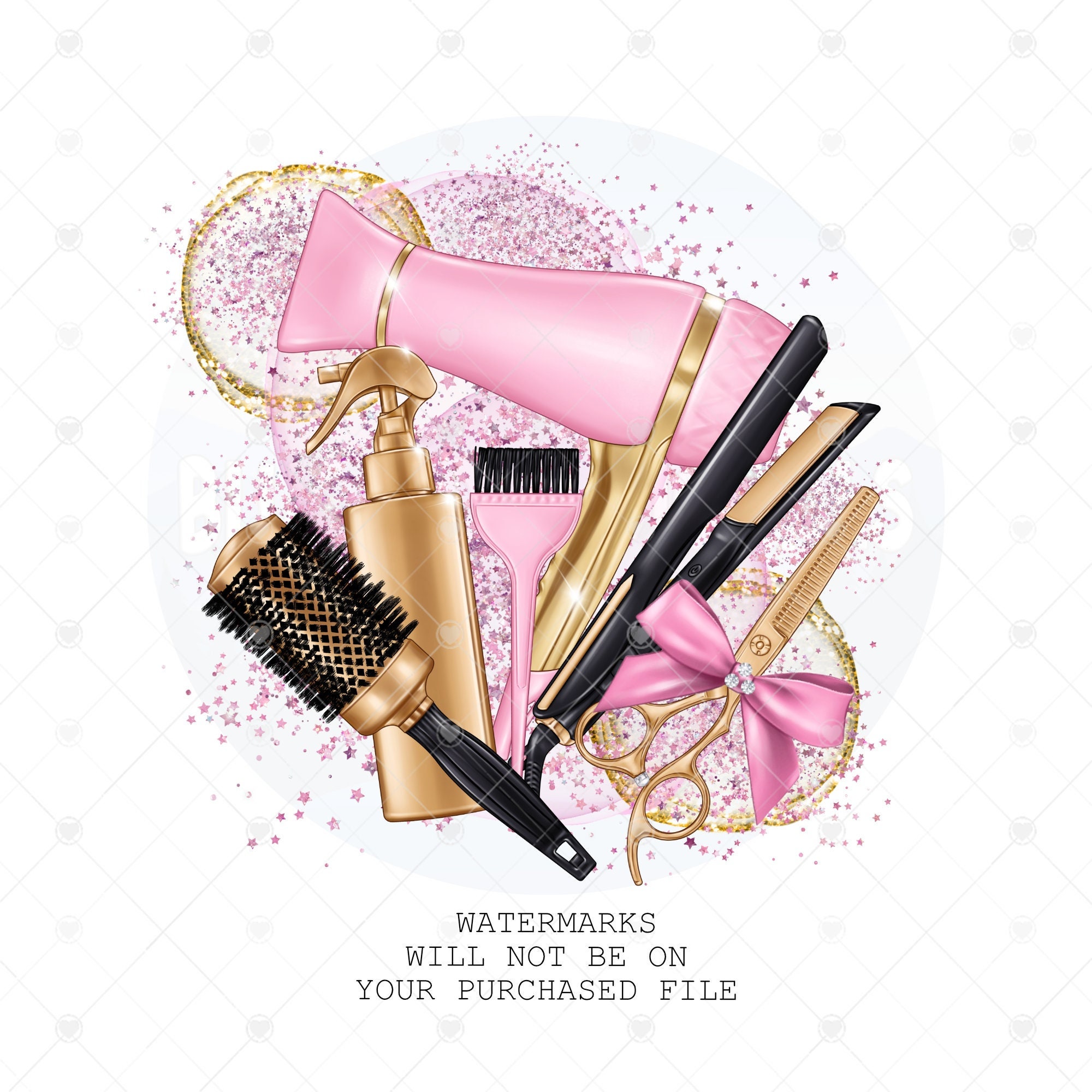 Peluquero Png Diseño de sublimación Fashion Glam Beauty - Etsy México