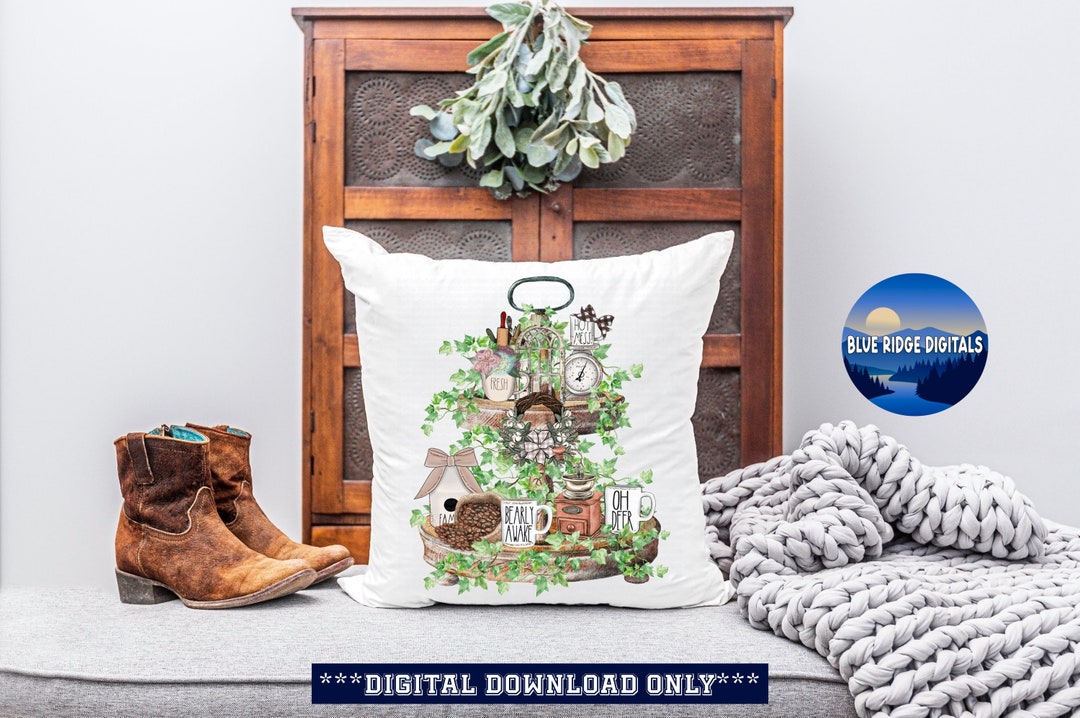 Coffee Lover Tiered Tray PNG, Farmhouse Sublimation Design, Baking ...