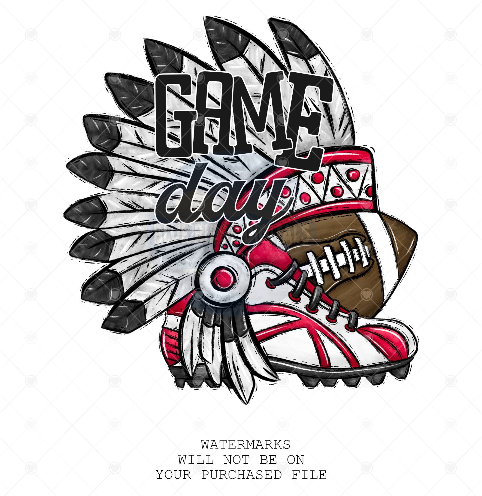 Indian Head Football Logo