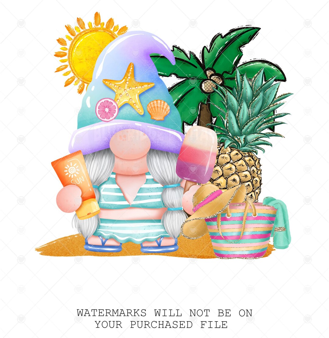 Summer Beach Gnome Png, Sublimation Design, Beach Gnome Vacation ...