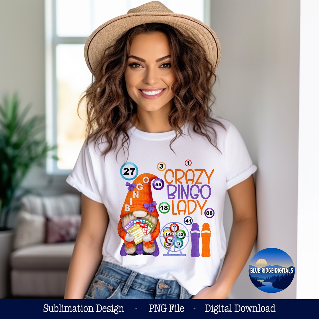 Crazy Bingo Lady, Bingo Png, Bingo Gnome, Digital Download ...