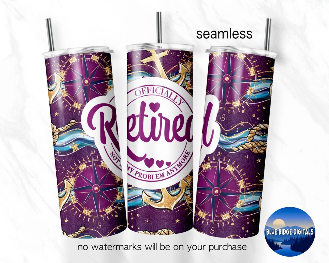Officially Retired 20 Oz Skinny Tumbler Sublimation Designs Nautical ...