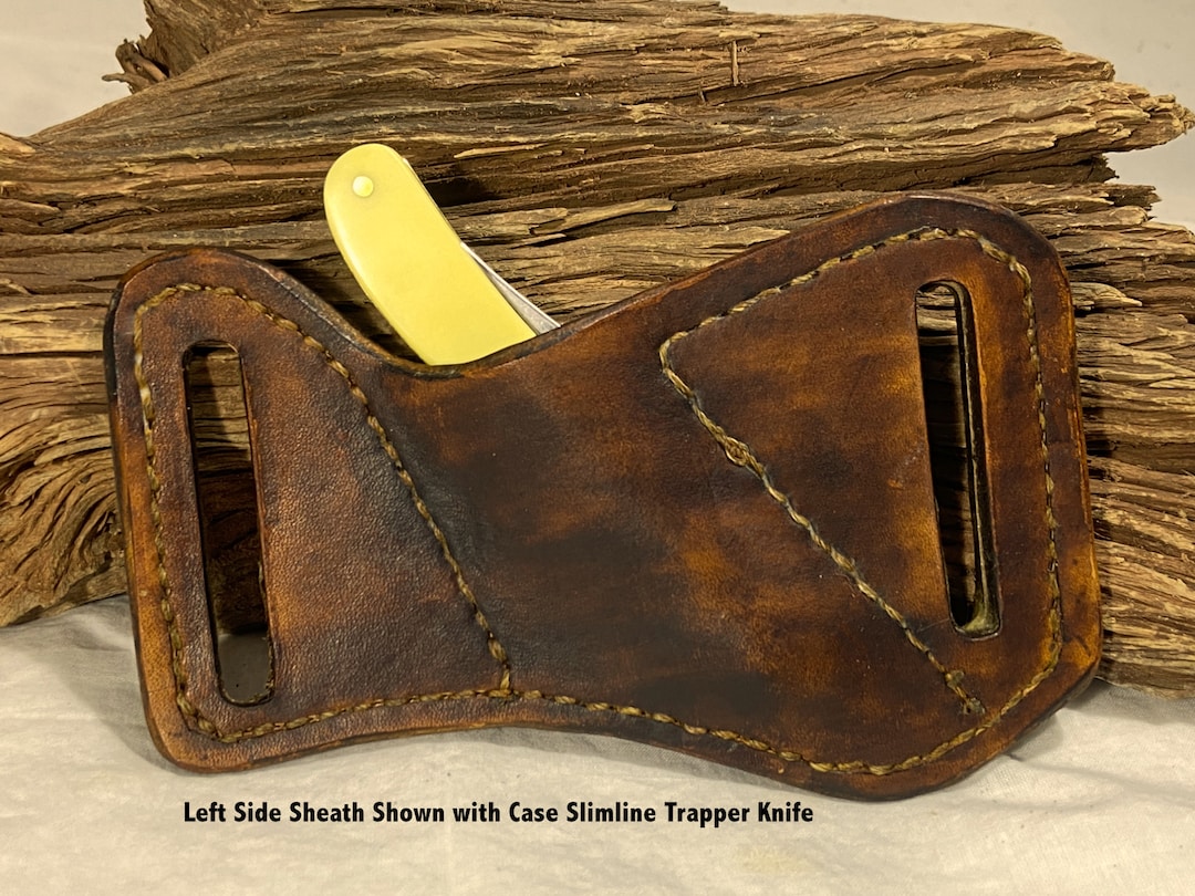 Belt Folding Knife Sheath (medium) for Case Style Knives Like Canoe ...