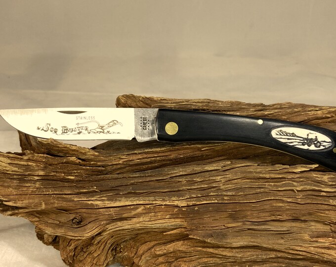 Customized Case XX Sod Buster Knife Model 2138 -- Custom Black Scales ...