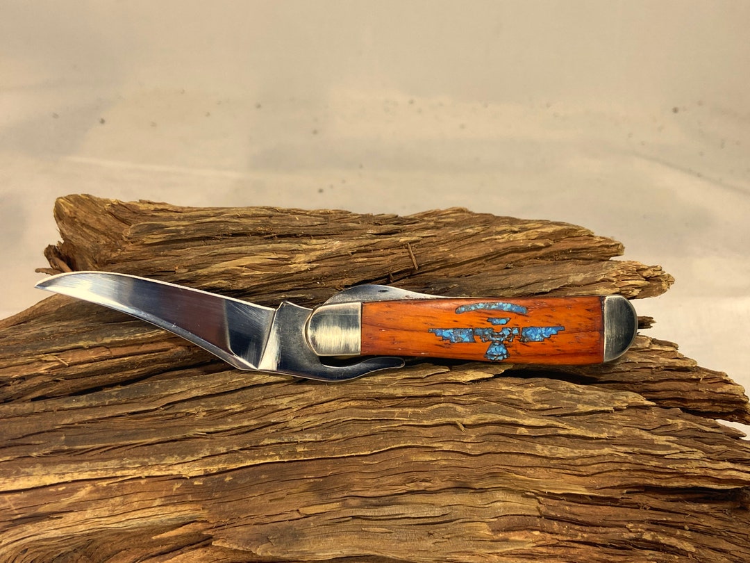 Customized Case XX Russlock Knife Model 61953L -- Custom Blood Wood and ...