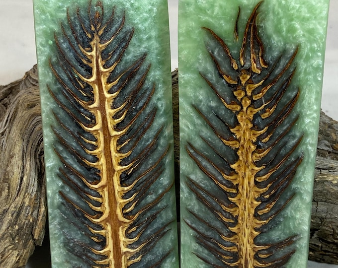 Pine Cone and Solid Resin Knife Scales (pair) (121) - Etsy