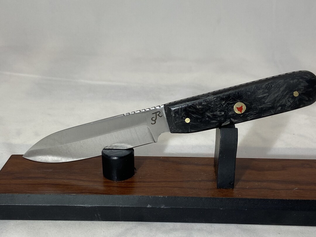 Custom Fixed Blade All Around Camp Knife With Custom Carbon Fiber ...