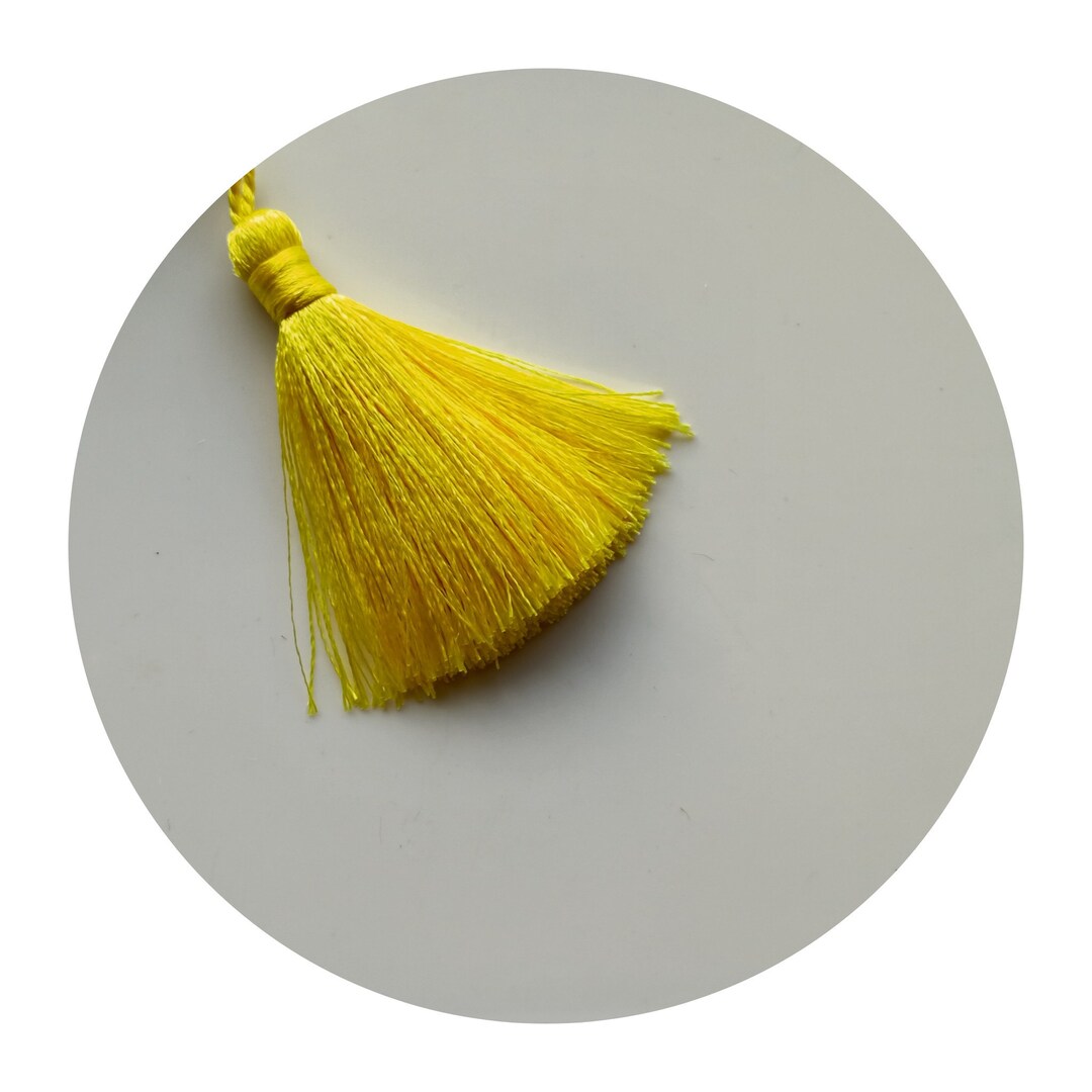 6 Cm Yellow Silk Tassel Jewelry Supplies Ivory Tassel - Etsy