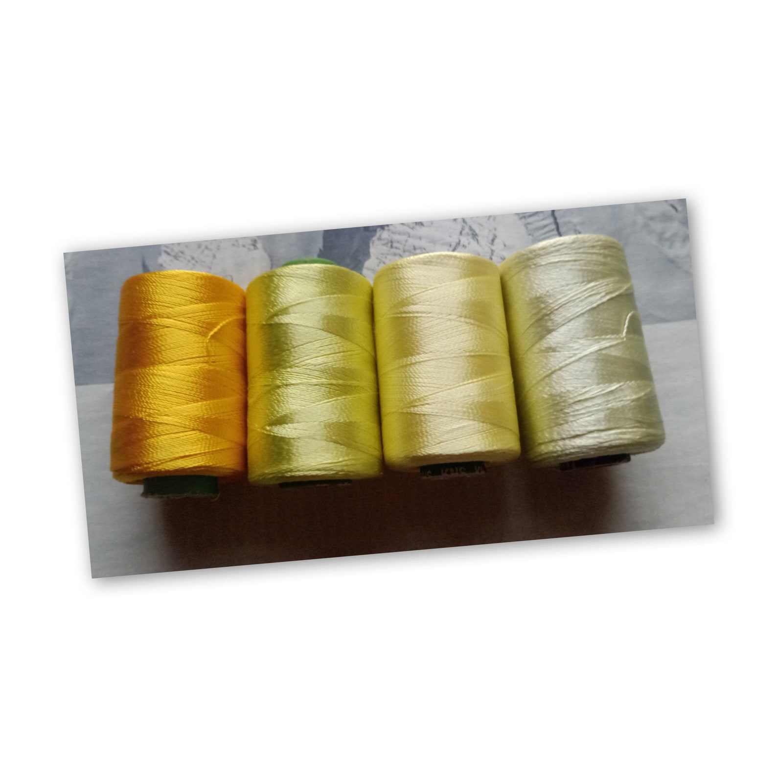 4 Yellow Silk Thread Yellow Shades Art Silk Thread Art - Etsy