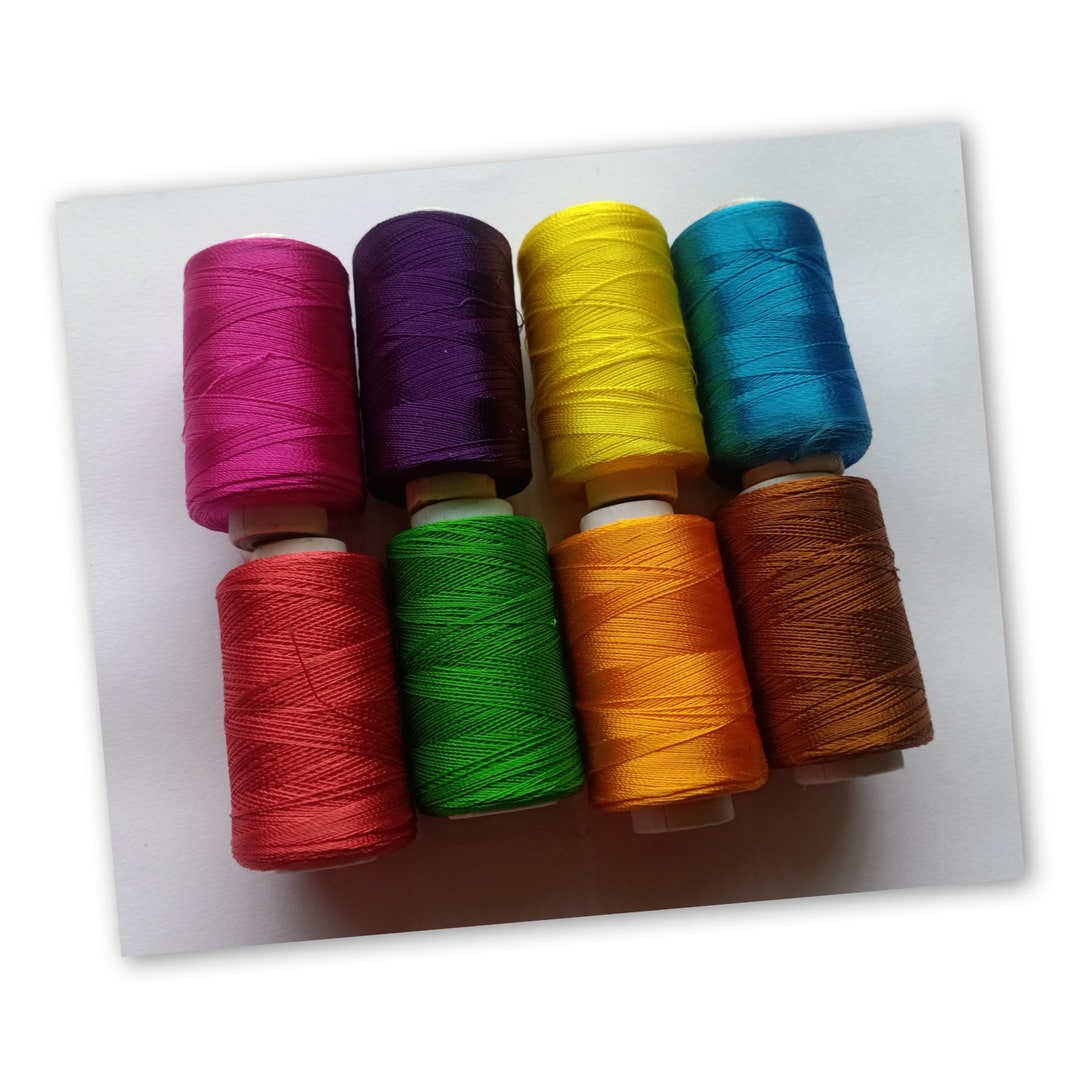 Art Silk Embroidery Thread: 8 Color Assortment, 500 Yards Each - Etsy