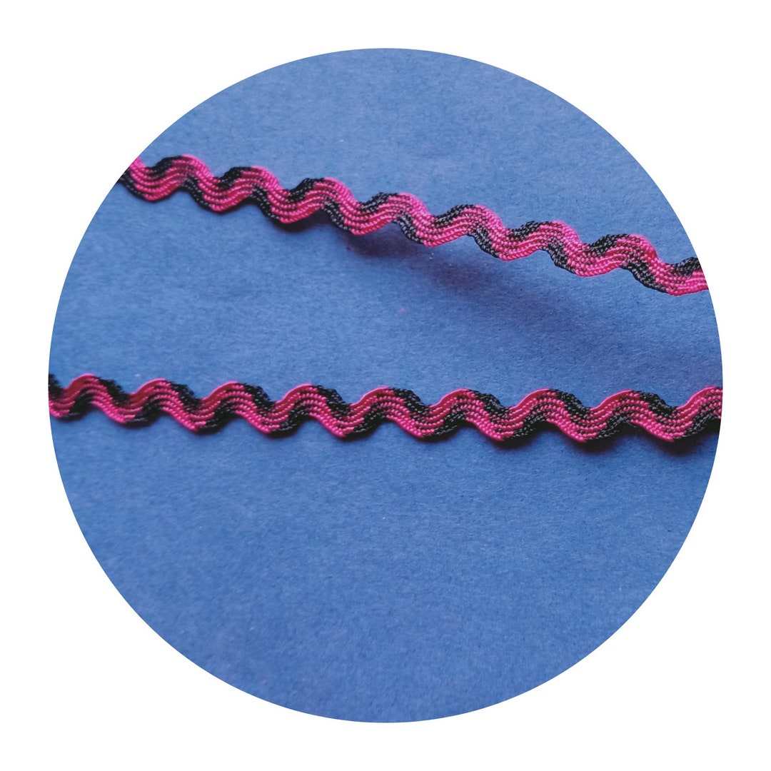 1/4 Ric Rac Red and Black Ric Rac Shiny Ric Rac Please - Etsy