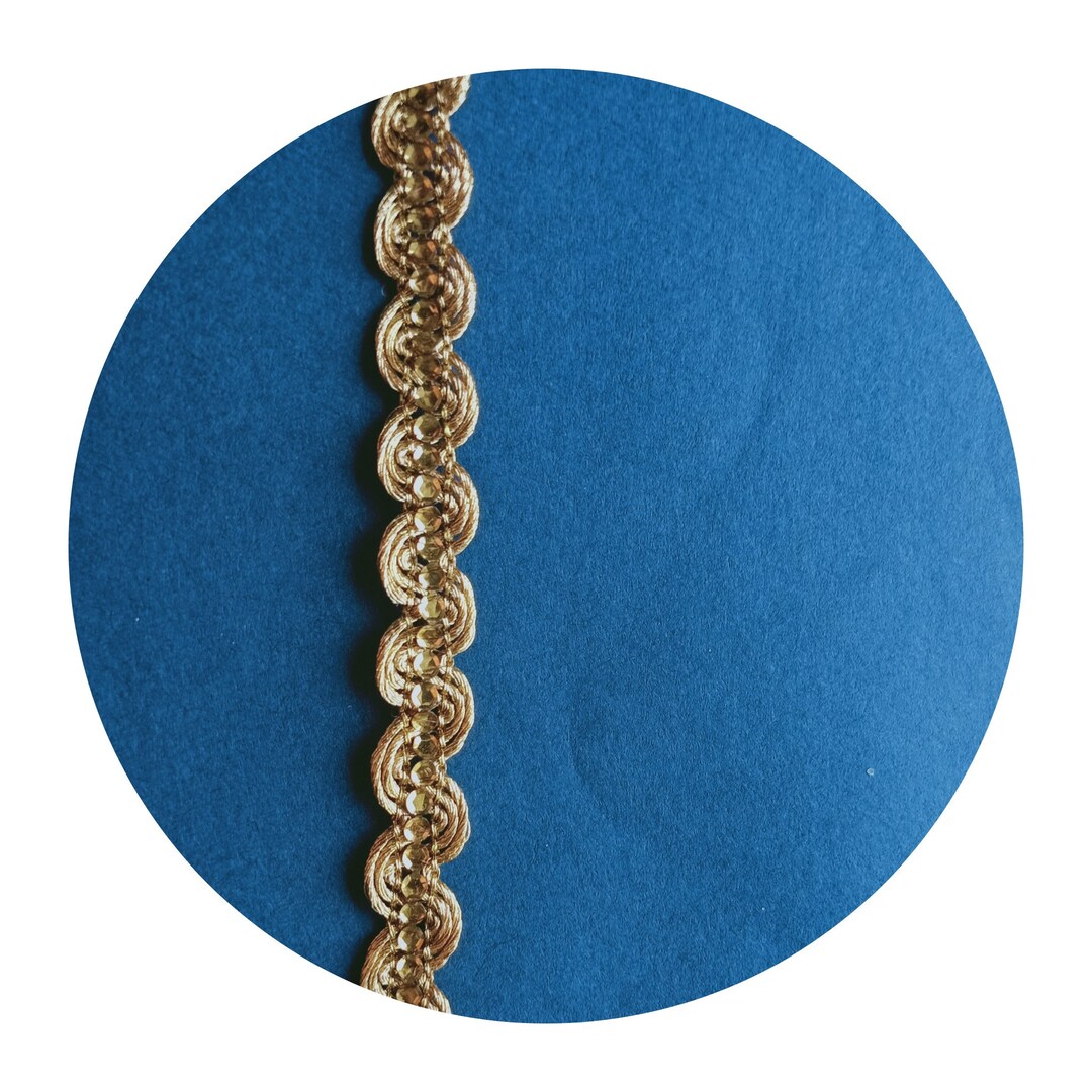 1/4 Ric Rac Metallic Gold Sequins Ric Rac Please Select - Etsy