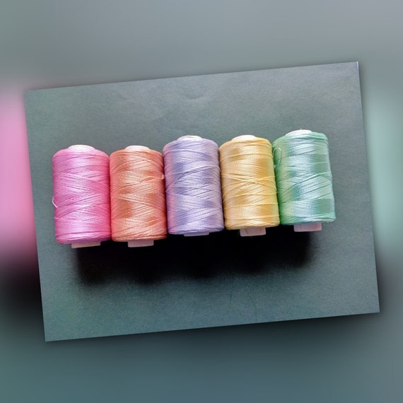 5 Light Shades Silk Thread Pale Shades Art Silk Thread Art - Etsy