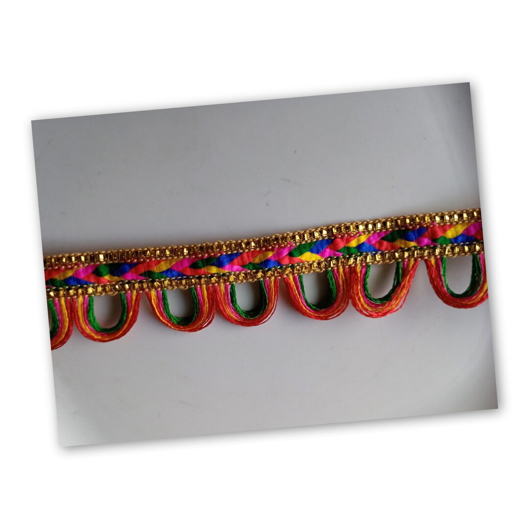 1 Yard Multi Color Trim Width is 2.5 Cm - Etsy