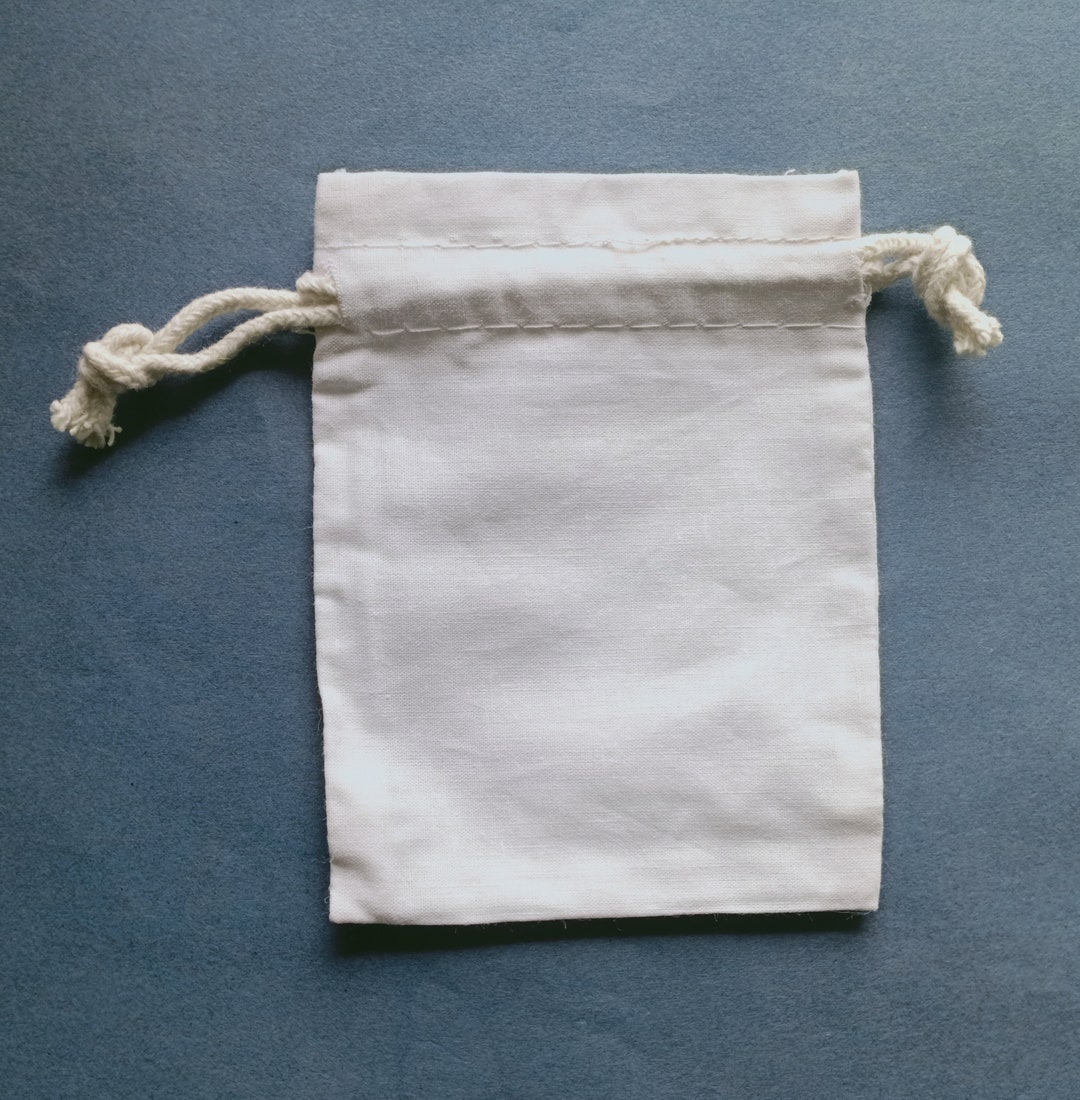 White Cotton Drawstring Favor Bags: Candy, Jewelry, Party - Etsy