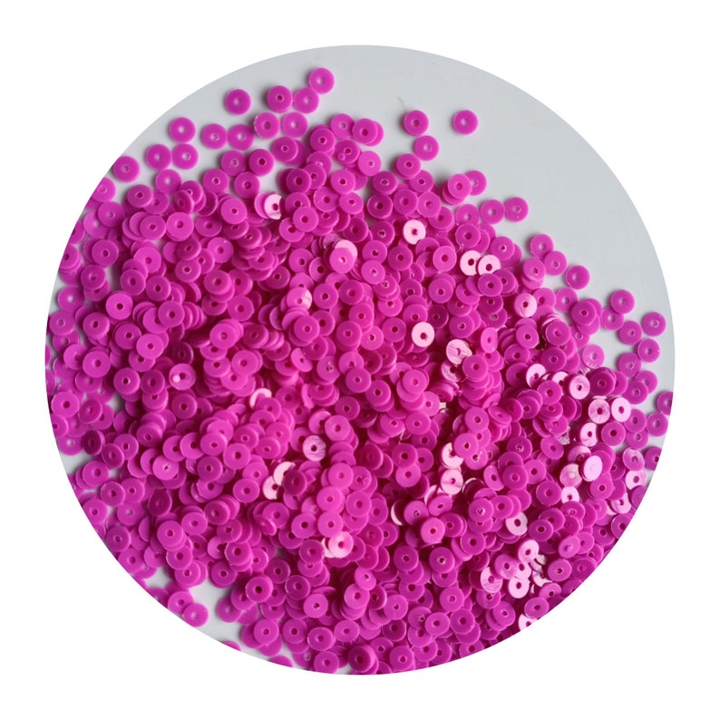 4mm Hot Pink Sequins Lead free PVC free Matt finish loose | Etsy