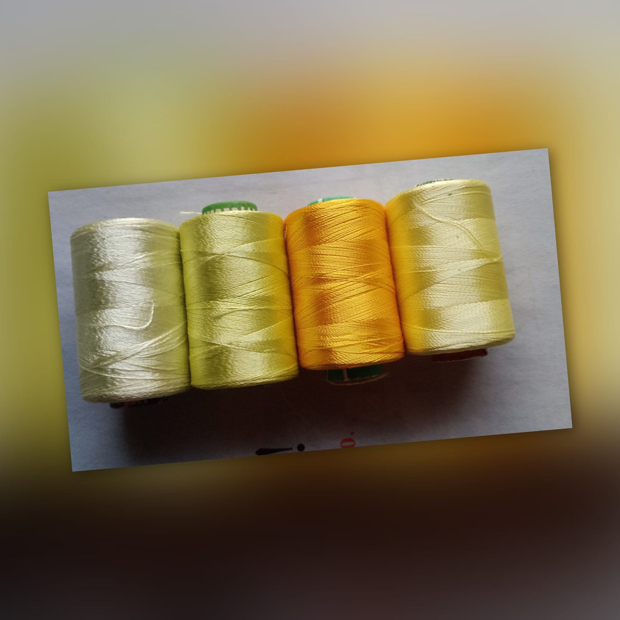 4 Yellow Silk Thread Yellow Shades Art Silk Thread Art - Etsy