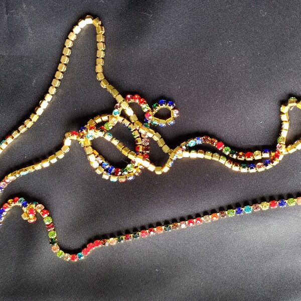 Rhinestone Cup Chain - Etsy