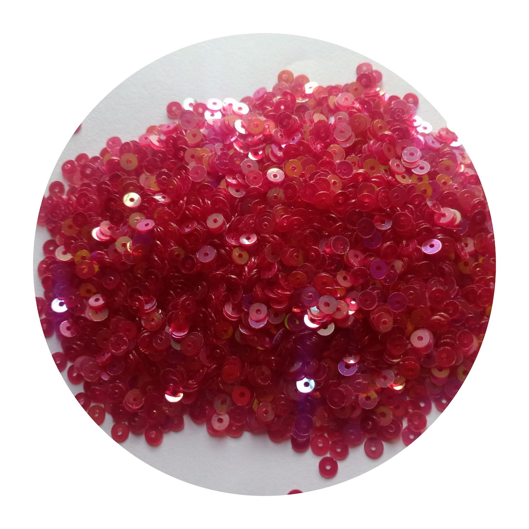 4mm Red Iridescent Sequins Shiny Sequins Flat Sequins Lead Free PVC ...