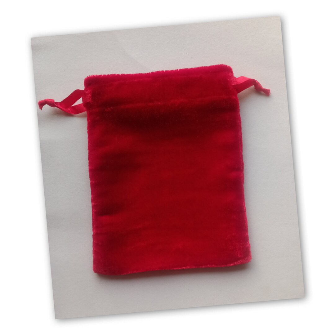 Red Velvet Bags Thick Velvet Pouches for Candy Jewelry Party Wedding ...