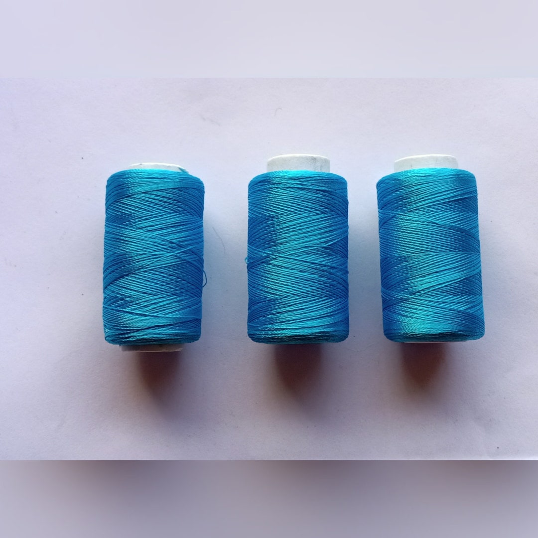 3 Silk Thread Turquoise Blue Shade Art Silk Thread Art - Etsy