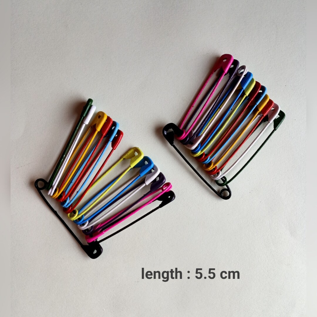 Colored Safety Pins Assorted Colors 5.5 Cm Length - Etsy