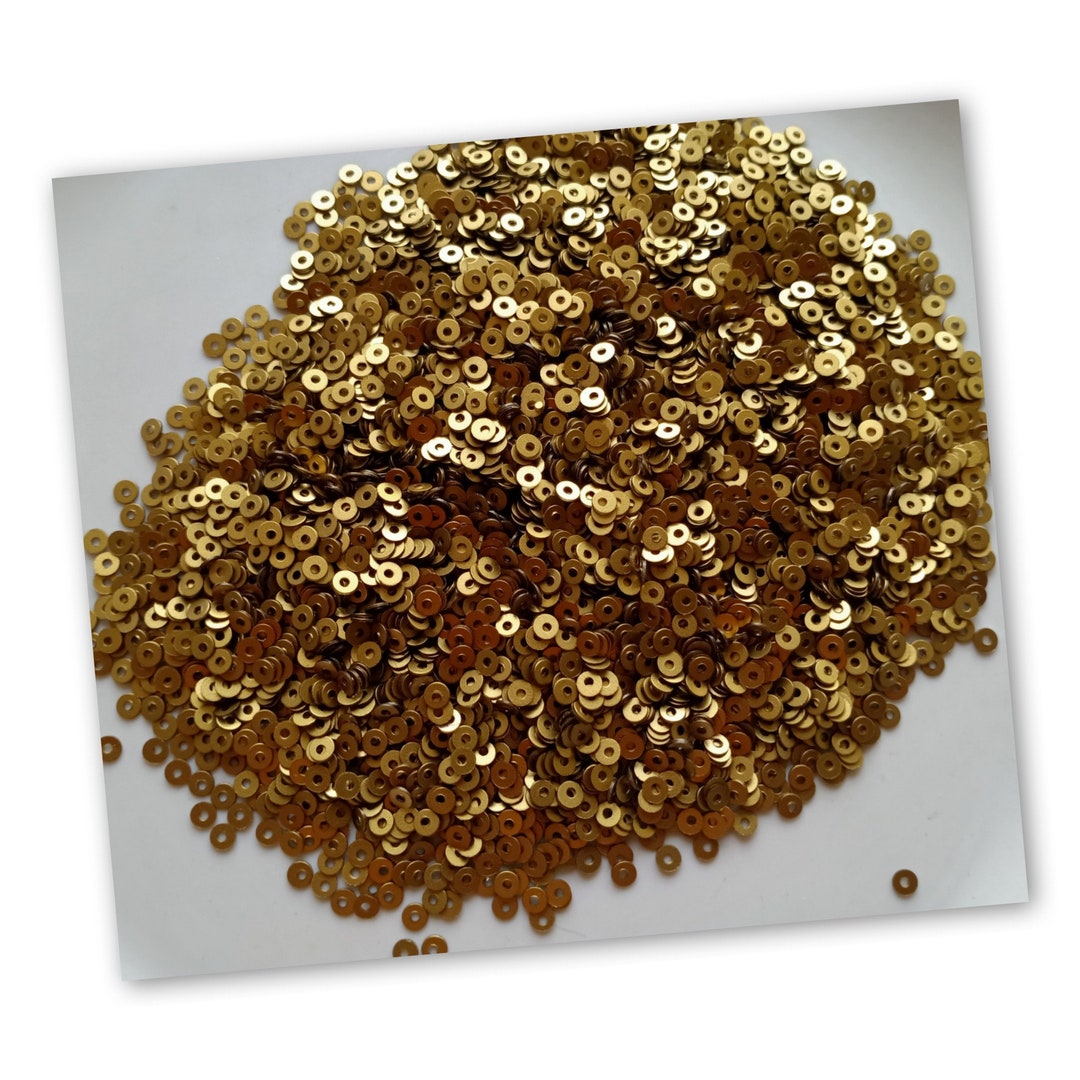 3mm Antique Gold Sequins Shiny Sequins Flat Sequins Lead Free PVC Free ...