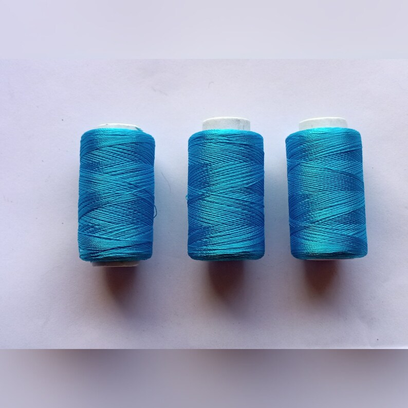 3 Silk Thread Turquoise Blue Shade Art Silk Thread Art - Etsy