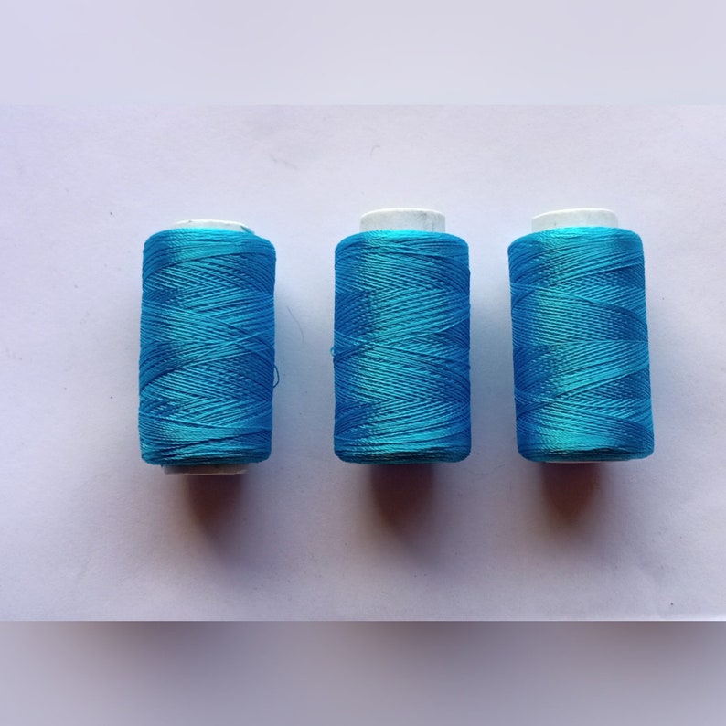 3 Silk Thread Turquoise Blue Shade Art Silk Thread Art - Etsy