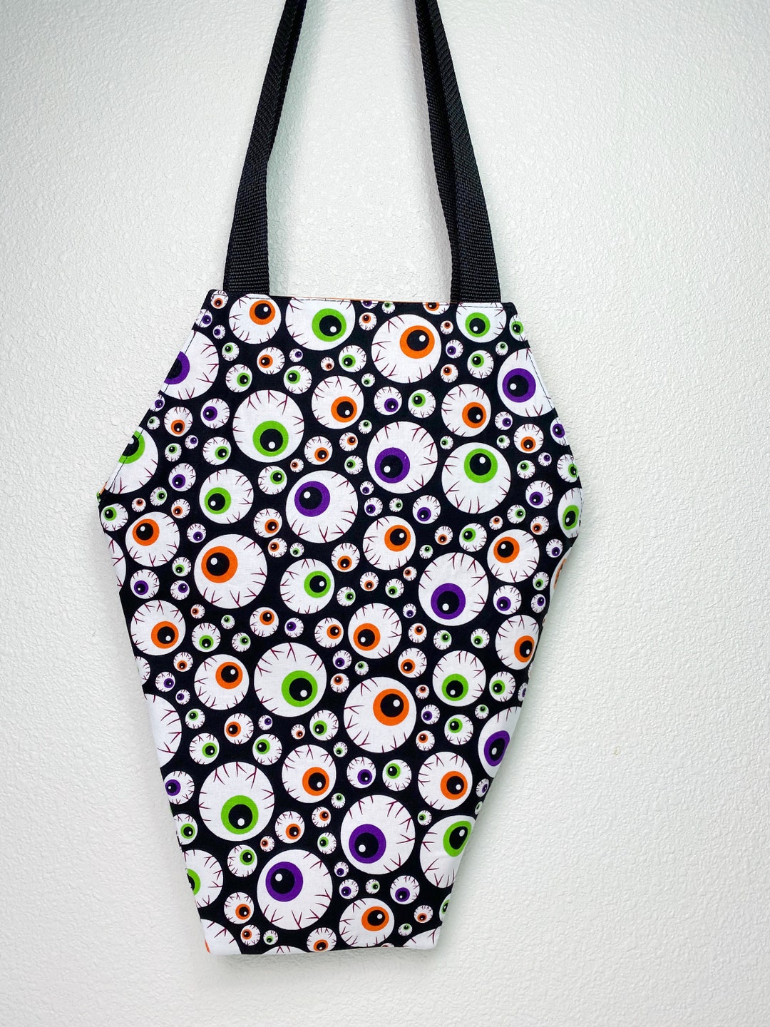 Coffin Tote Bag- Horror Bag- Eyeball Coffin Shaped Bag - Etsy