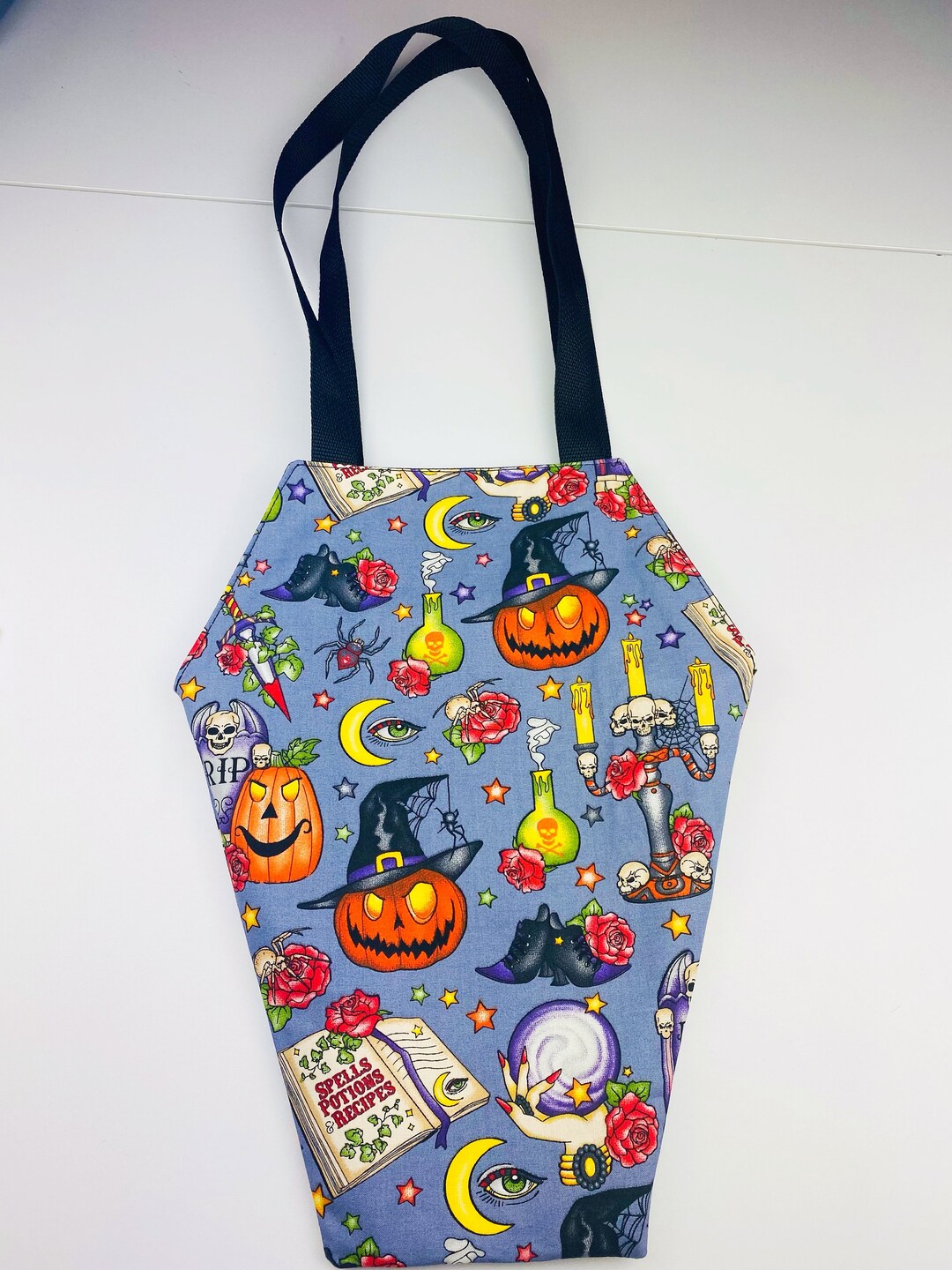 Coffin Tote Bag- Horror Bag- Halloween Coffin Shaped Bag- Witchy Bag - Etsy