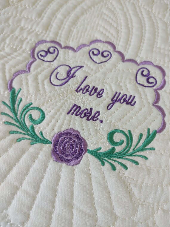 Floral Hearts Machine Embroidery Frame Monogram Frame | Etsy