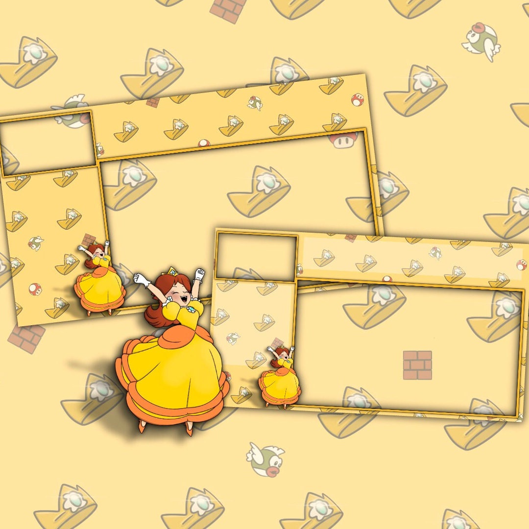 Yellow Princess Overlay Screens Twitch or Youtube - Etsy