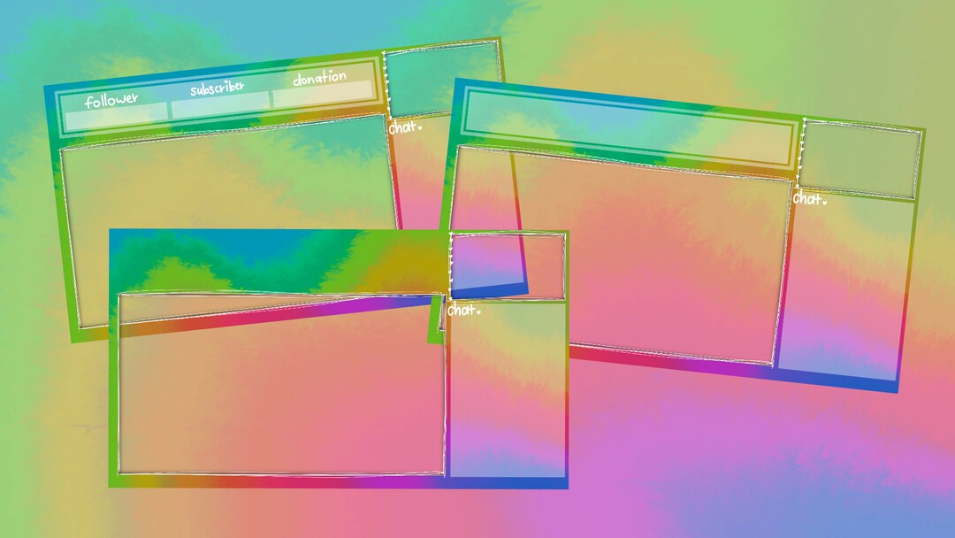 Tie Dye Overlay Package for Twitch or Youtube Streamers - Etsy